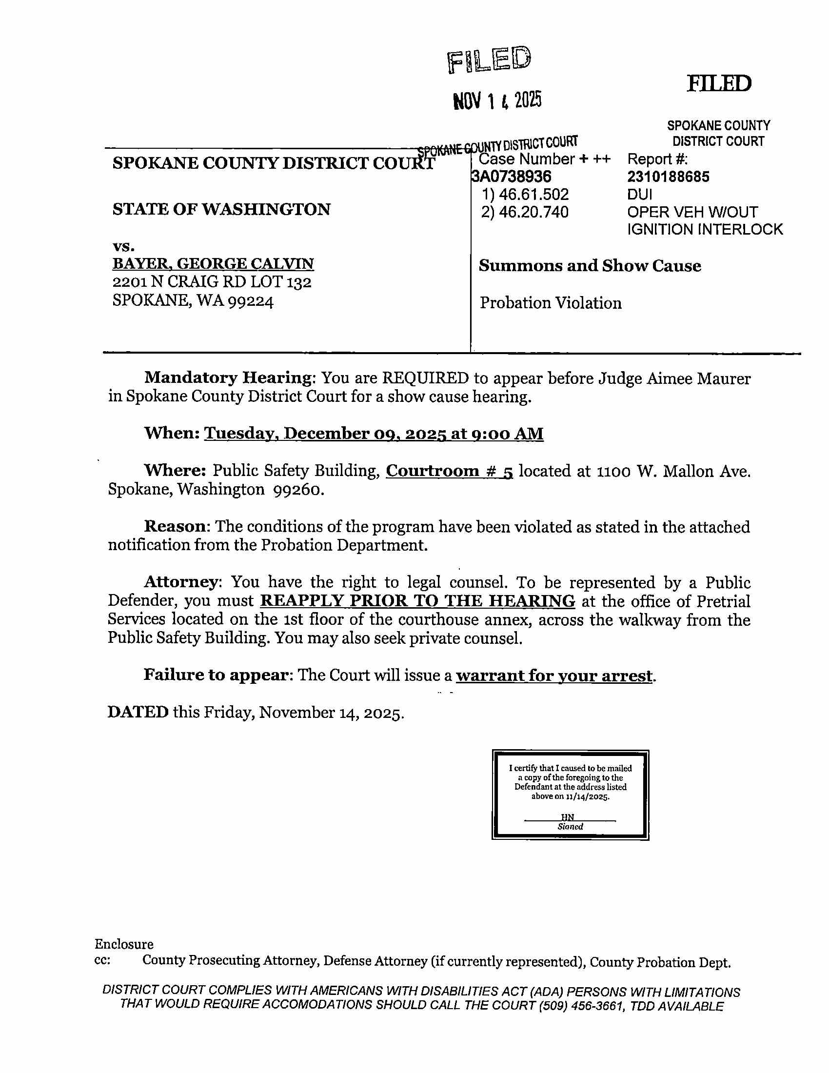 Spokane County Court Viewer