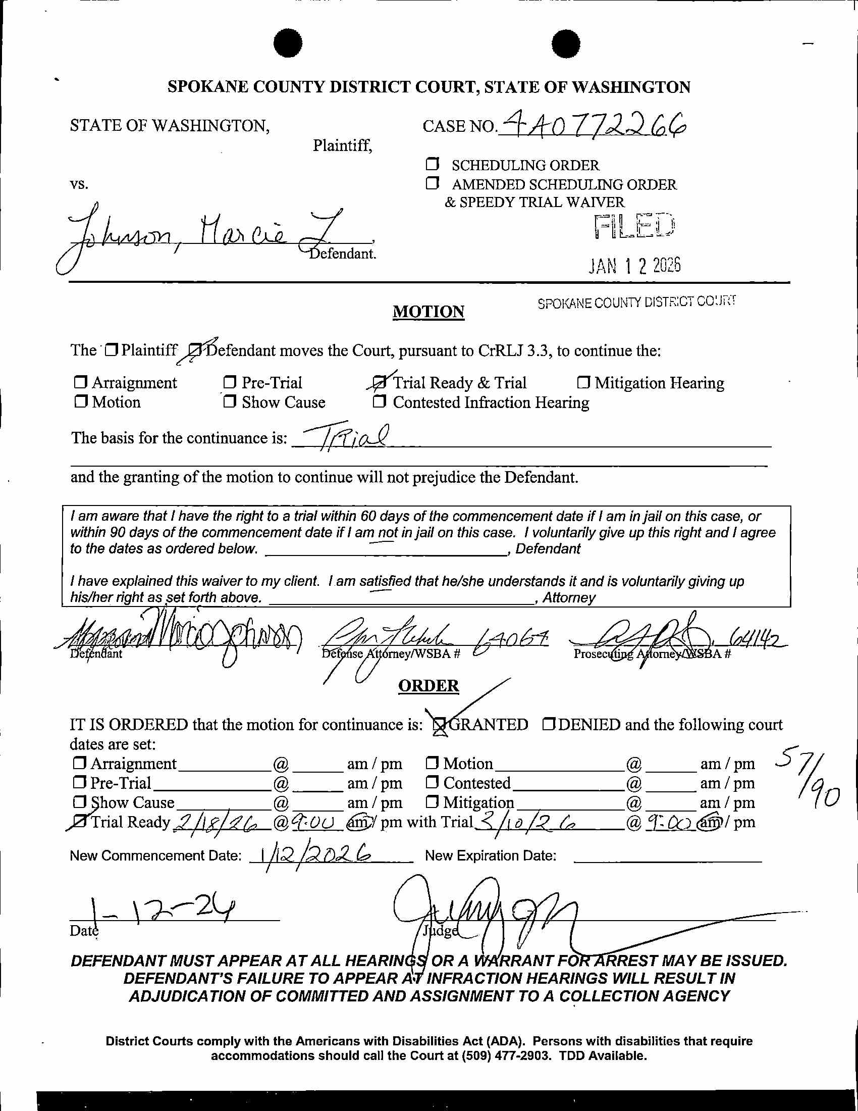 Spokane County Court Viewer