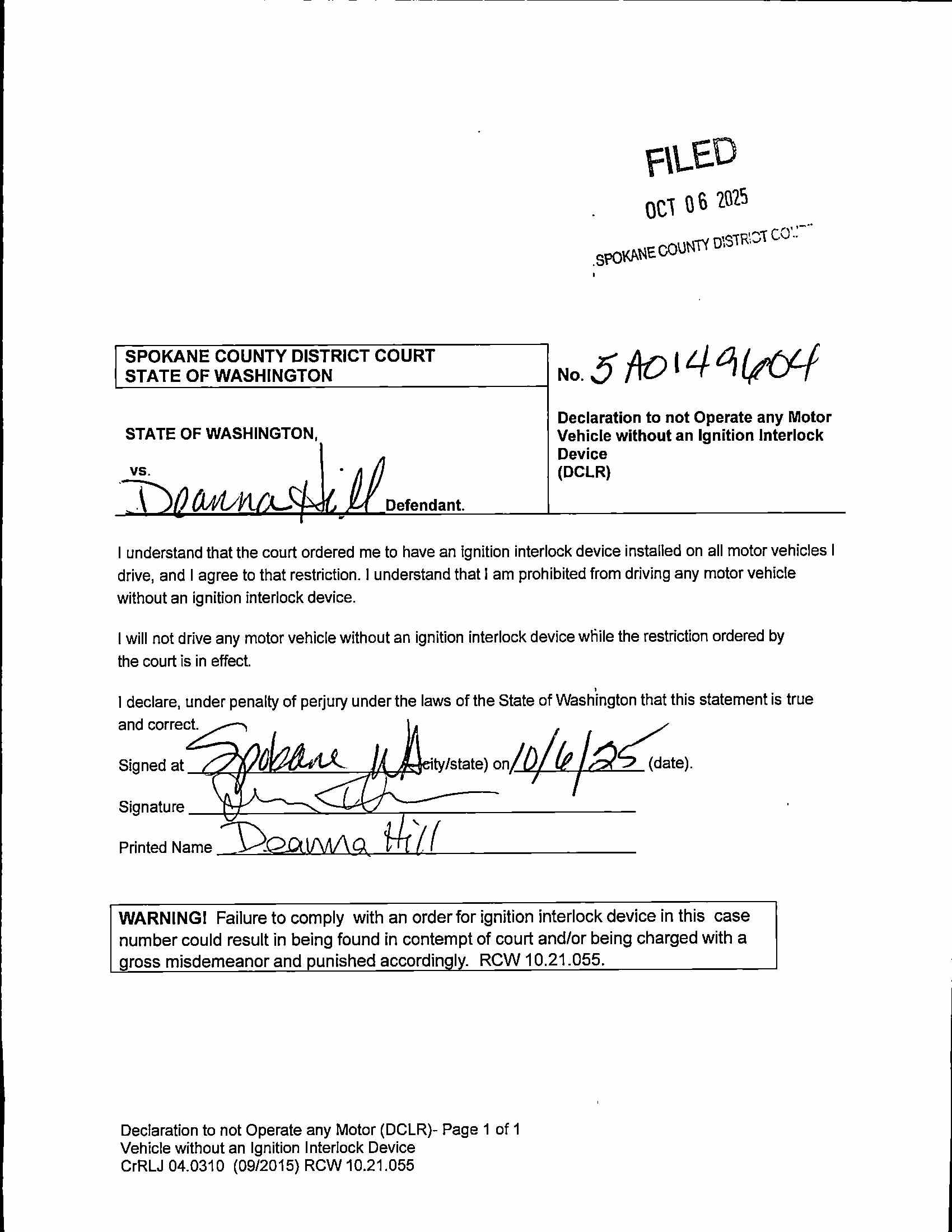 Spokane County Court Viewer