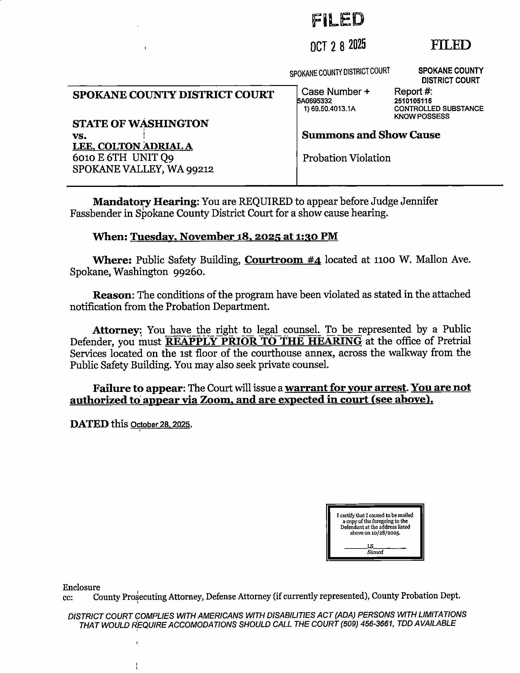 Spokane County Court Viewer