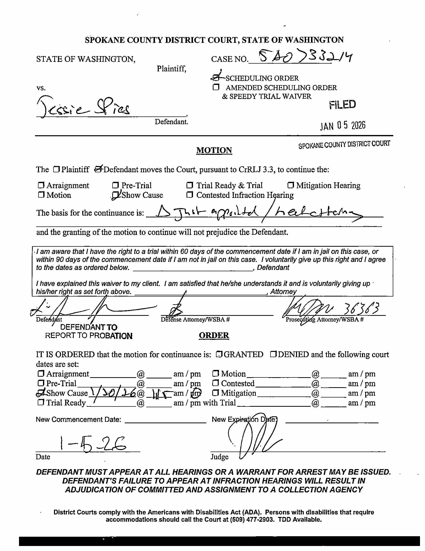 Spokane County Court Viewer