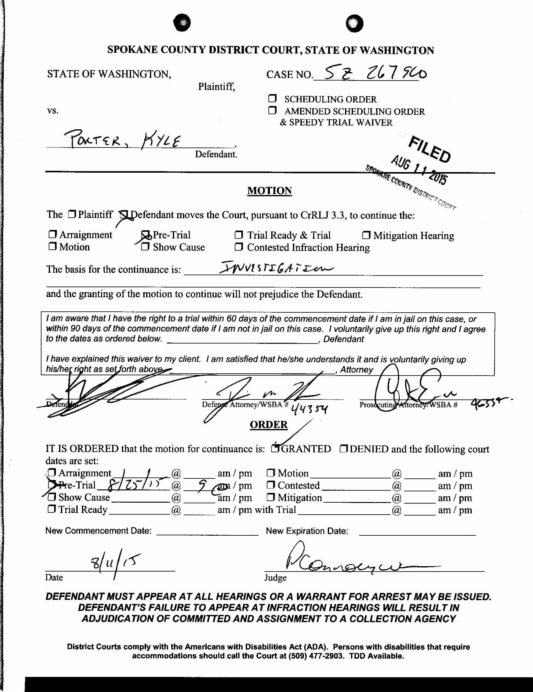 Spokane County Court Viewer
