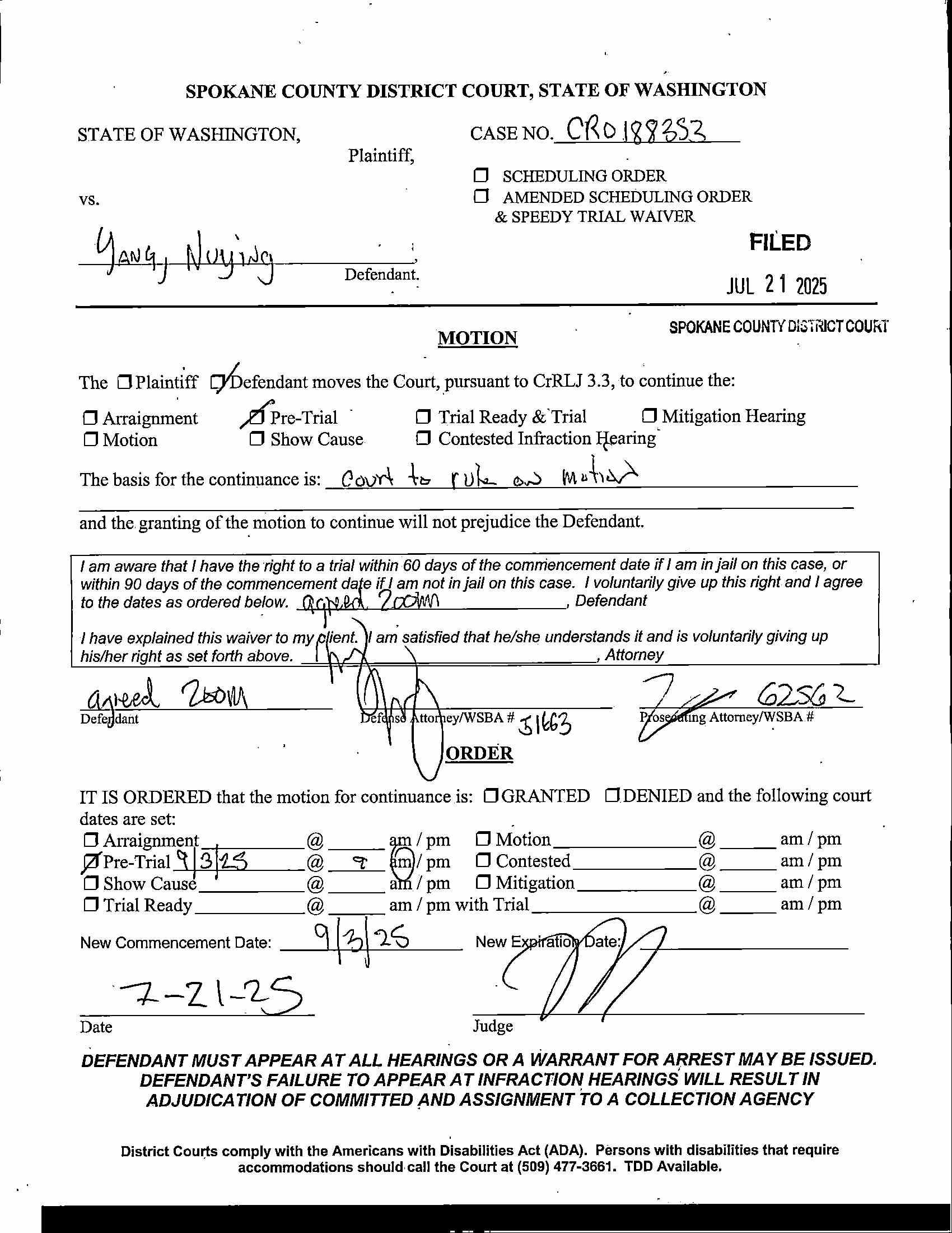 Spokane County Court Viewer